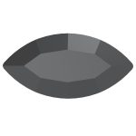 PRECIOSA Navette MAXIMA jet U Hem | プレシオサ・スワロフスキーのクリスタル販売 ナガオトレーディング